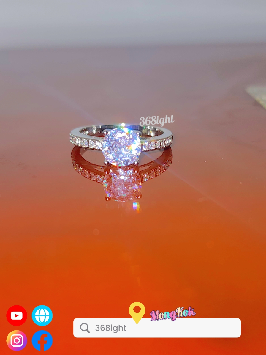 排鑽經典1克拉閃鑽戒指 | 368ight -368網店商城
